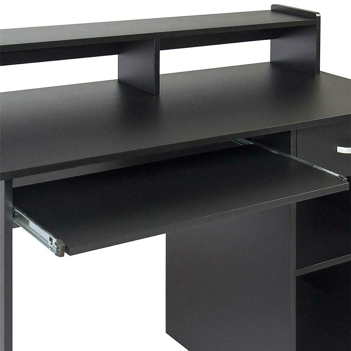 Thaweesuk Shop New Black Writing Table Computer Desk Laptop PC Wood Workstation Study Office Home Work Furniture E1 15mm Chipboard 43.3" x 19.69" x 37.4" (LxWxH