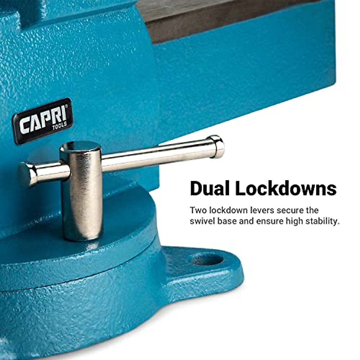 Capri Tools 8 in. Reversible Bench Vise, 8 in. Jaw Width, 8.3 in. & 12.2 in. Jaw Opening