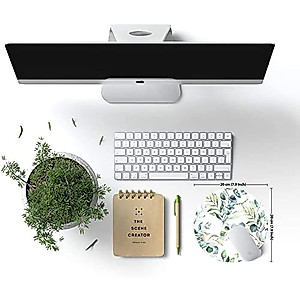 Armanza Mouse Pad, Cute Mousepad with Design, Round Grass Leaves Mouse Mat, Small Non-Slip Rubber Gaming Mouse Pads, Office Home Personalized Mouse Pad