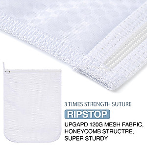 3 pcs Durable Honeycomb Mesh Laundry Bags for Delicates 3 Medium (12" x 15")