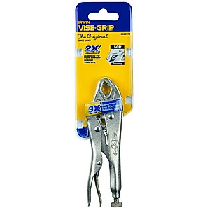 IRWIN Tools VISE-GRIP Locking Pliers, Original, Curved Jaw, 5-inch (4935579),Silver Metallic