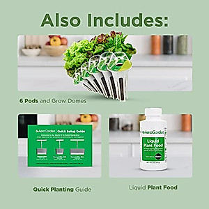 AeroGarden Harvest Elite Slim with Gourmet Herb Seed Pod Kit & Salad Greens Seed Pod Kit with Red and Green Leaf, Romaine and Butter Head Lettuce, Liquid Plant Food and Growing Guide (6-Pod)
