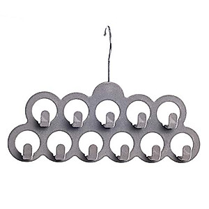 JIANWEI 2pcs Clothes Hanger, Non Slip Closet Scarf Rack, 11 Holes Velvet Swivel Hook, Space Saving Coat Hanger Suit Hangers for Men/Women/Adult(Black)