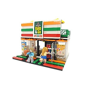 General Jim's 'Gulp & Go' Modular Convenience Store & Gas Station Building Blocks Set - 320 Piece Creator Street Bricks Kit