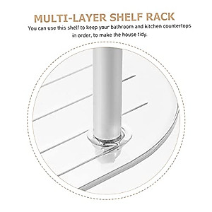 CAXUSD Multi-Layer Shelf Cabinet Dresser Table Dessert Stand Display Cabinet Shelves Desktop Shelves Storage Stand Clear Shelves Bathroom Shelf Transparent The Pet