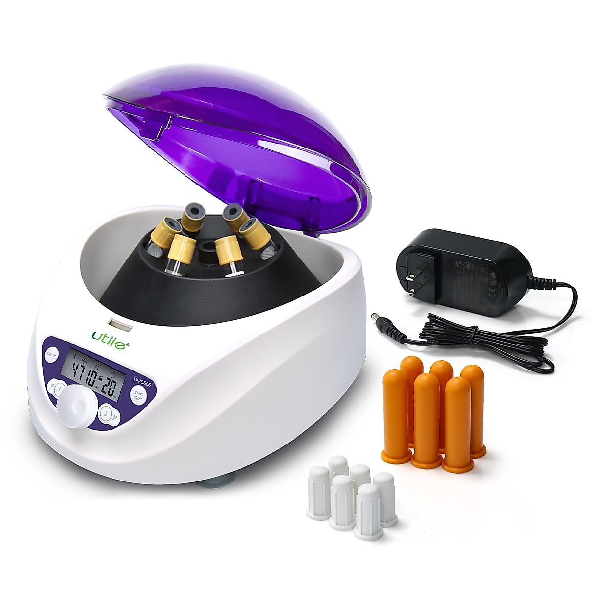 Utile Lab PRP Benchtop Centrifuge Machine with LCD Display, 6x15mL/10mL/7mL/1.5-5ml Lab Centrifuges 300-5000RPM Max. 2600xg RCF for Laboratory School, 4620.3004.1