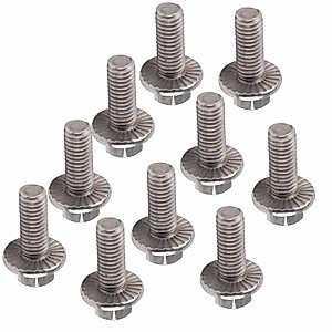 boulon m6 INOX a Bride + 10pcs Head M6 Stainless Steel SS304 Screw kit, Hex Flange Fixing Washer Bolts (M6 * 30) Replacement Accessory