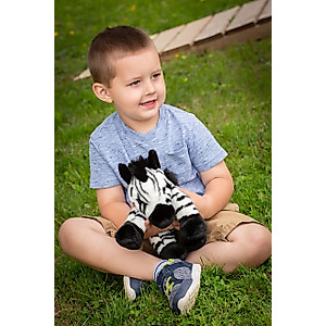 Wildlife Tree 12 Inch Stuffed Zebra Plush - Soft and Floppy Animal Kingdom Collection Toy for Creative Play and Learning