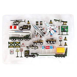 Big Daddy Die-Cast Metal Special Operations Heavy Fire Kids Toy Military Air Craft Play Set Over 40 Pieces Included in This Imaginary War Zone