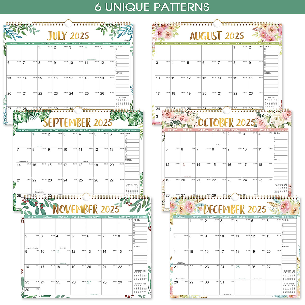 Wall Calendar 2023-2024 - Wall Calendar from March 2023 to June 2024, 11.5"x 15", Monthly Calendar 2023-2024 with Julian Dates, Twin-Wire Binding, Thick Paper Perfect for Office & Home