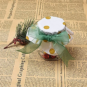 Hapeper 4 Rolls Sheer Chiffon Ribbons, 1 Inch Organza Ribbon for Wedding, Gift Wrapping, Valentines Bouquets, Party Decoration, 50 Yards/Roll (Green Series)