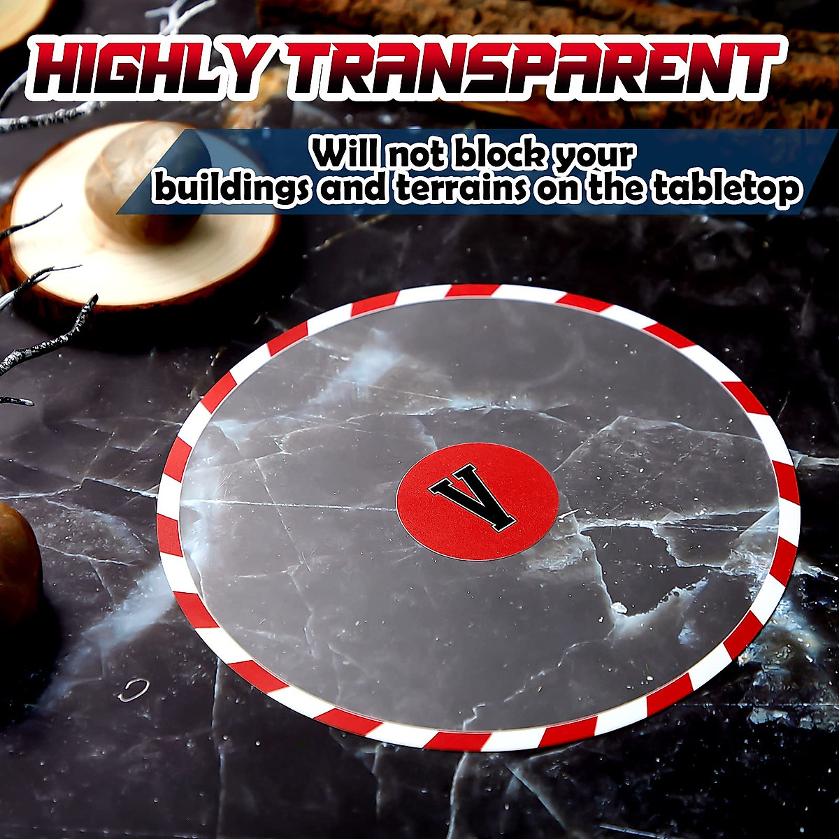 6 Pcs Objective Point Markers, Round Objective Marker Compatible with Military Game, Gaming Miniatures, Gaming Accessory, 0.01 Inch Thick, Miniature Not Included