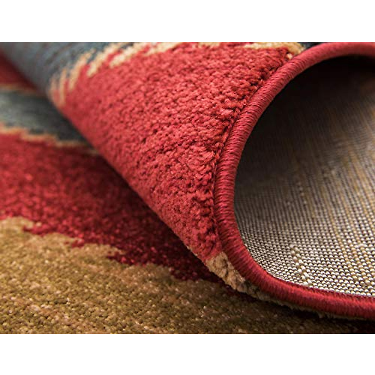 Unique Loom Fars Collection Area Rug - Monterey (8' Round, Multi/ Rust Red)