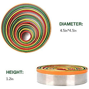 Round Cookie Biscuit Cutter Set,12 PCS Stainless Steel Cookie Cutter Set, Pastry Cutters in Graduated Sizes for Donut and Scone, Circle Cutter Cake Ring Molds