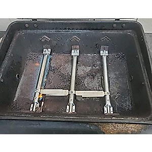 Votenli S9116A(3-Pack) S1678A (3-Pack) 15 1/16" Stainless Steel Heat Plate,Crossover Tubes and Burner Replacement for Gas Grill Models Charbroil 463722313, Charbroil 463722314 and Charbroil 463742111