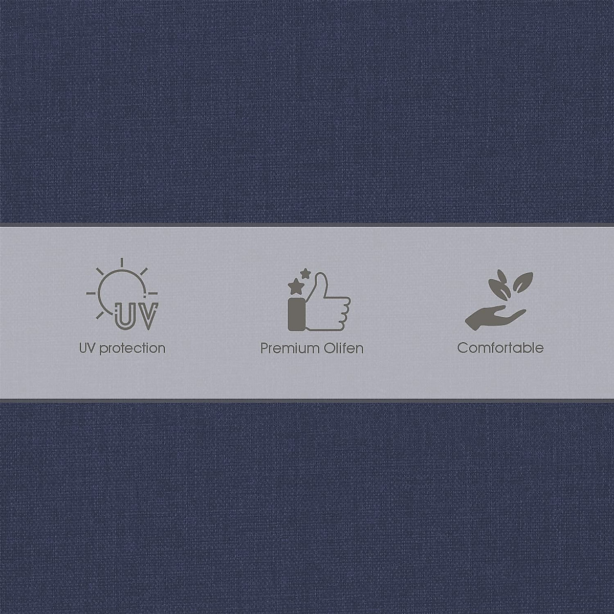 BPS Patio Chair Cushion Set of 2 - High-Back Adirondack Patio Cushions with Ties, 52''x20''x2.75'', Olifen Fabric Slipcover for Indoor and Outdoor Furniture