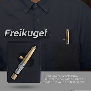 ROYAL [Made in Korea] Premium Nose Hair Trimmer for Men Freikugel, Manual, Battery-Free, Brass & Stainless Steel, Waterproof, Painless with a Patented Mechanism ET-32