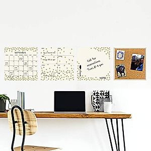 Wall Pops WallPops WPE1503 Gold Confetti Organization Kit, White & Off-White