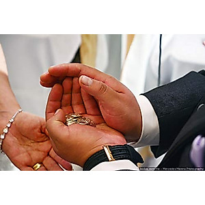 Wedding Unity Coins - Arras de Boda - Heart Shaped Box with Decorative Rhinestone Crystals 78 (Gold)