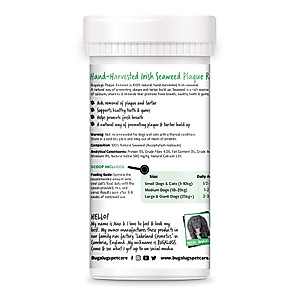 BUGALUGS Plaque Off Remover for Dog Teeth & Bad Breath 100% Natural | Plaque Off No Toothbrush or Dog Toothpaste | Remove Dog Bad Breath & Plaque Remover for Dogs & Cats (Dog 70g)