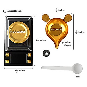 Milligram Scale, mg Scale 50g x 0.001g, Non-Stick Powder Pan, 0.02 Grains x 771gn, Powder Scale for Reloading Medicine Supplement Capsule, Milligramos Scale with 50g Calibration Weight, Powder Scoop