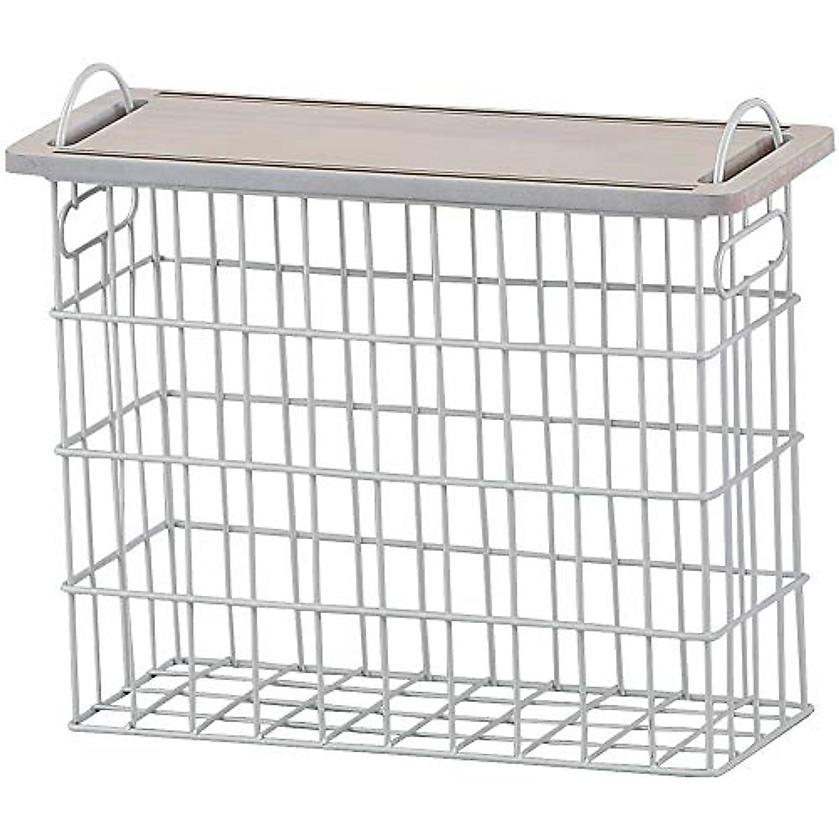 Abite Storage Box, Takelich Slim Basket, 11.8 x 4.3 x 9.8 inches (30 x 11 x 25 cm), White, Square