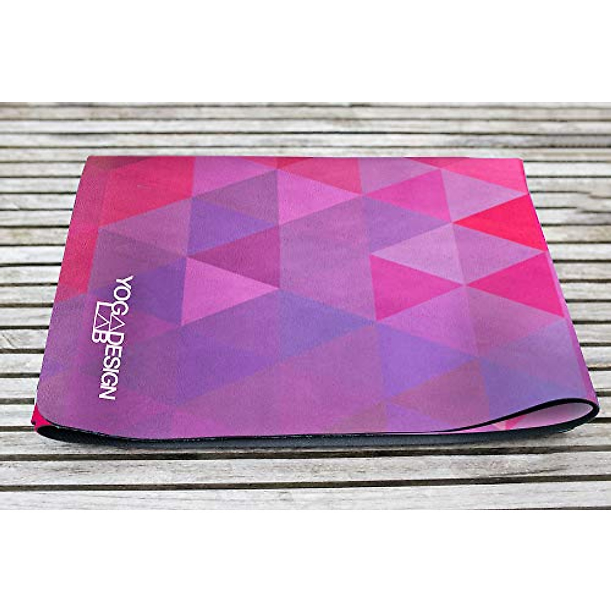 YOGA DESIGN LAB | Travel Yoga Mat | 2-in-1 Mat+Towel | Lightweight, Foldable, Eco Luxury | Ideal for Hot Yoga, Bikram, Pilates, Barre, Sweat | 1.5mm Thick | Includes Strap (Tribeca Sand, 1.5mm)