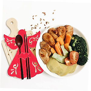 BESTOYARD 8pcs Cutlery Bag Silverware Storage Cover Baby Shower Decoration Silverware Sleeves Utensil Holder Decorative Silverware Holder Silverware Bags Desktop Non-woven Fabric Cutlery Set