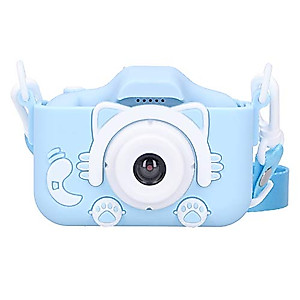 PUSOKEI Kids Camera, 2.0in IPS Screen 1080P HD Kids Digital Camera Video Recording Camera Toy, 20MP Children Digital Camera for Girls and Boys(Blue)