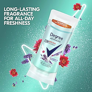 Degree Advanced Protection Antiperspirant Deodorant Lavender & Waterlily for 72-Hour Sweat & Odor Control for Women, with Body Heat Activated Technology, 2.6 oz