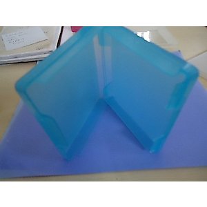 10 (Ten) - 3.5" Floppy PC Mac Disk Disc Storage Portable Mini Case Holder - Holds 4 Floppy Disks/Diskettes - Blue