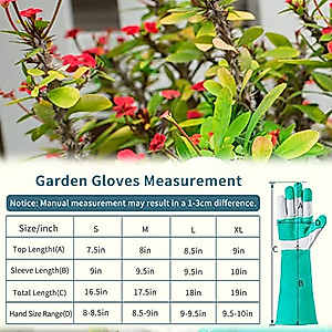 HODUP Gardening Gloves, Rose Pruning Gloves Thorn Proof, Long Cowleather Gauntlet Yard Work Gloves with Adjustable Cuffs