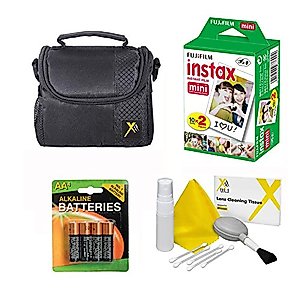 Essentials Starter Kit for Fujifilm Instax Mini 8, 9,11 Camera Bundle with 20 Prints of Film + Camera Case + More Accessories