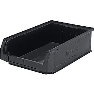 Quantum Storage K-QMS531BK-3 3-Pack Magnum Heavy Duty Plastic Storage Bin, 19-3/4" x 12-3/8" x 5-7/8", Black