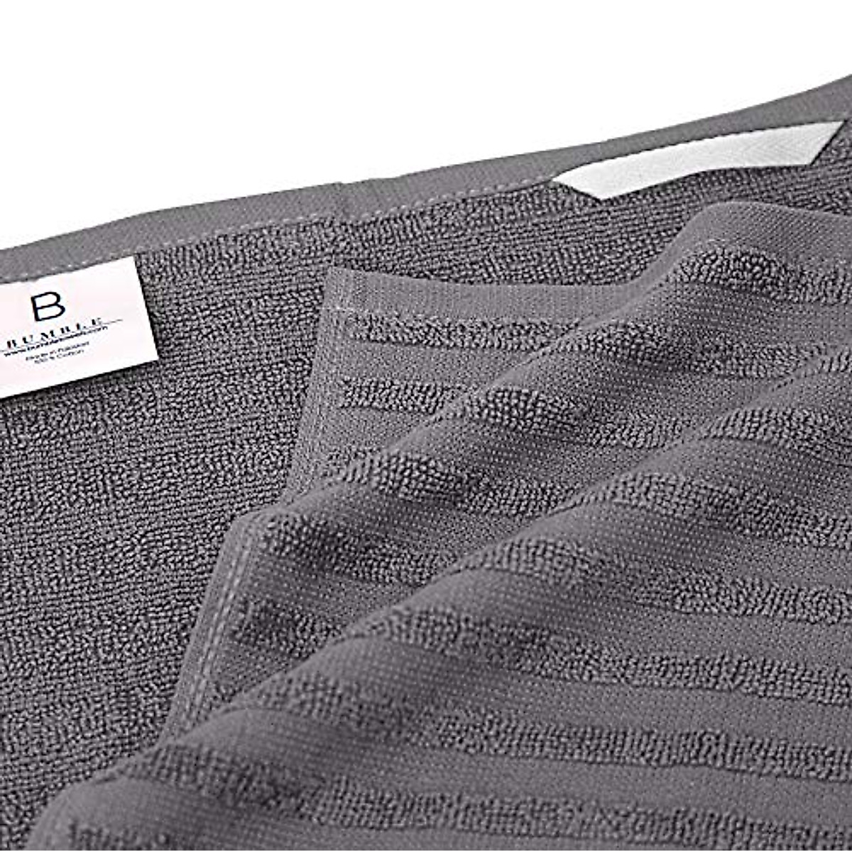 Premium Kitchen Towels (20”x 28”, 6 Pack) | Large Cotton Kitchen Hand Towels | Dish Towels | Flat & Terry Towel | Kitchen Towels | Highly Absorbent Tea Towels Set with Hanging Loop | Gray