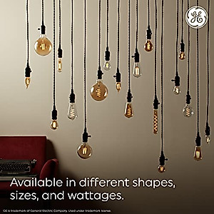 GE Vintage Style LED Light Bulb, 40 Watt, Amber Finish, G25 Globe Bulb (1 Pack)