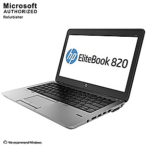 HP EliteBook 820 G2 12.5in Laptop, Intel Core i5-5300U 2.3GHz, 8GB Ram, 256GB Solid State Drive, Windows 10 Pro 64bit (Renewed)