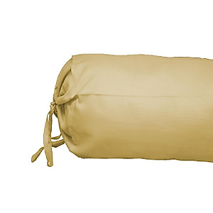 Bolster removable cover cotton (Beige, 6" x 16" (15cm x 40 cm))
