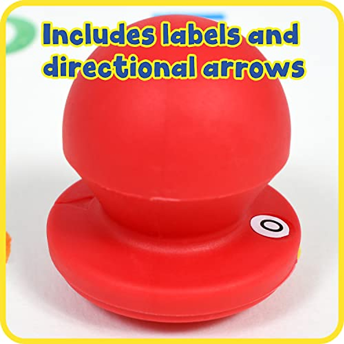 READY 2 LEARN Easy Grip Dough and Paint Stampers - Uppercase Alphabet - Set of 27 - Ages 2+ - Easy to Hold Letter Stamps for Kids