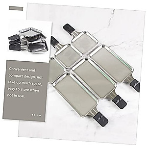 Angoily 6 Pcs Bread Oven Circle Cake Pan Bread Loaf Pans for Baking 9x9 Baking Pan Kitchen Baking Pan 9x13 Baking Pan Stainless Steel Cake Pan Stackable Baking Tray Bakery Baking Tray Food