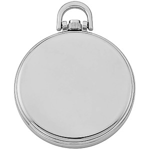 Gotham Men's Stainless Steel Analog Quartz Date Railroad Style Pocket Watch # GWC14107S
