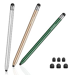 StylusHome Stylus Pens for Touch Screens (3 Pcs), Sensitivity & Precision Stylus, 2 in 1 Capacitive Stylus with 6 Extra Tips for iPad iPhone Tablets Samsung Galaxy All Universal Touchscreen Devices