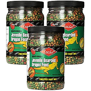 Rep-Cal 3 Pack of Juvenile Bearded Dragon Food, 12 Ounces Each