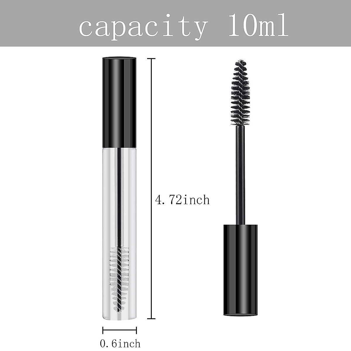 100Pcs Empty Mascara Tube with Eyelash Wand 10ml Eyelash Cream Container Bottle By suoundey