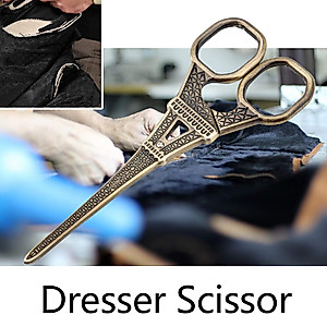 Stainless Steel Scissors DIY Fashionable Eiffel Tower Shape Sewing Shears Art Work Dresser Embroidery Tool Scissor(bronze)