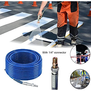 GYLBF 50ft x 1/4" Upgraded Airless Paint Sprayer Hose Sprayers, Airless Paint Hose Made of Four Layers of Quality Materials, Contains Encrypted steel wire Layer
