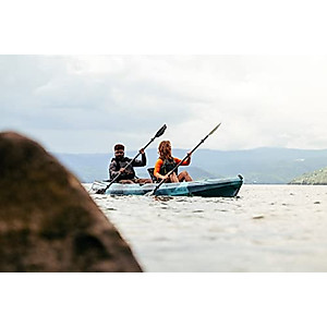 Perception Kayaks Tribe 13.5 Sit on Top Tandem Kayak for All-Around Fun Large Rear Storage with Tie Downs, Dapper