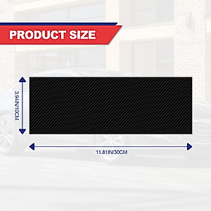 Compatible with 11.8" x 4" 3PCS Chevy Bowtie Emblem Logo Stickers Cut DIY Decals, 3 Pcs Universal Logo Overlay Carbon Fiber Black