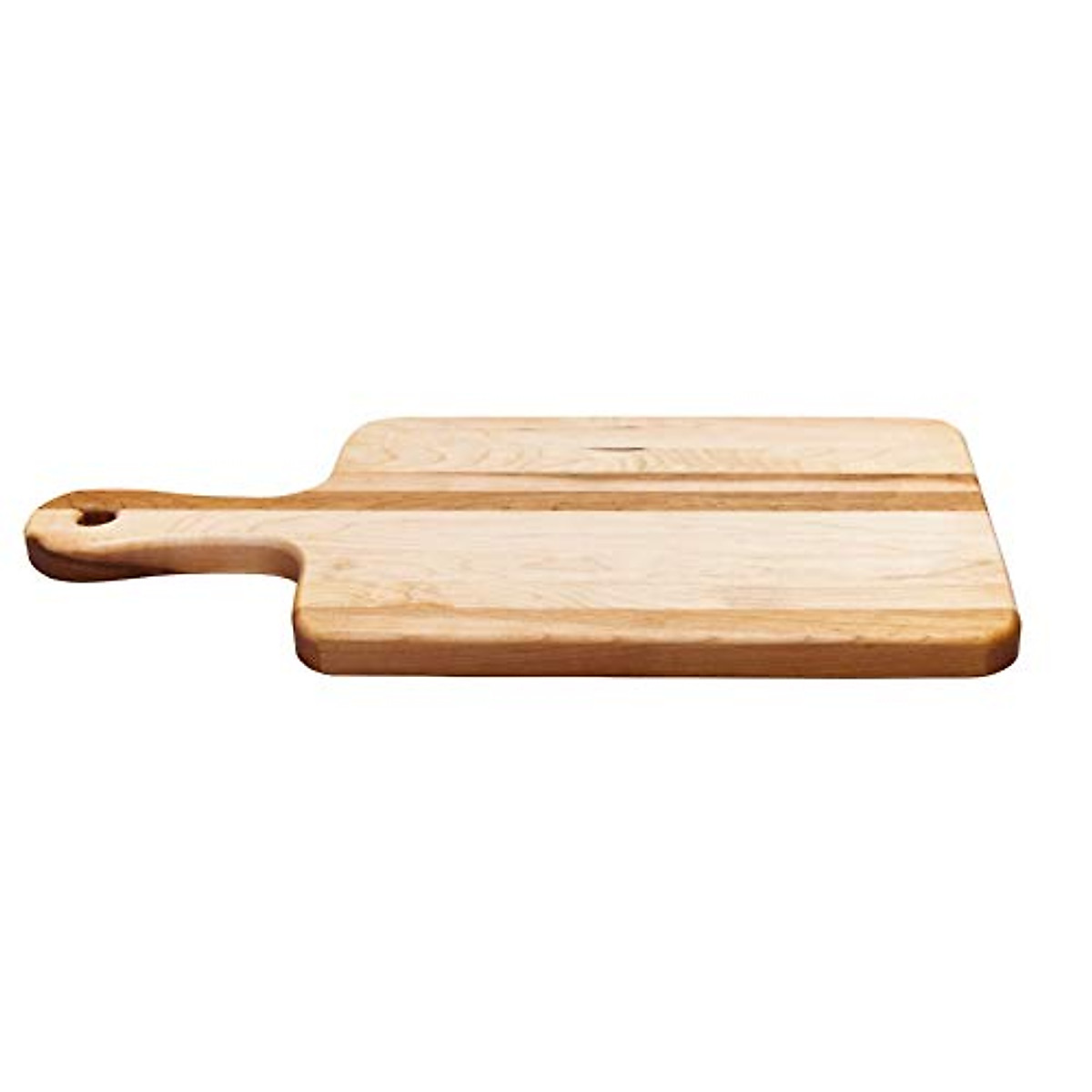 Labell Wood Cutting Boards - Medium Canadian Maple Chopping Board with Handle for Meats, Vegetables, Fruits, and Cheeses - Paddle Board Perfect for Carving, Serving, and Charcuterie (8" x 16" x 0.75")