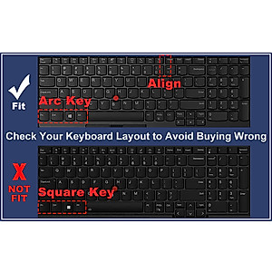 Keyboard Cover for 15.6" Lenovo ThinkPad E15 Gen 4/3/2, ThinkPad L15 Gen 2/1, ThinkPad T15 T15p T15g P15 P15s P15v Gen 3/2/1, ThinkPad E580 E590 E595 L580 L590 P52 P53 P72 P73 T570 T575 T580 T590 -OP